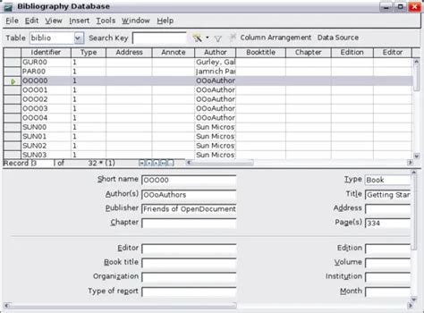 Openoffice Writer 3x Creating A Bibliographic Database