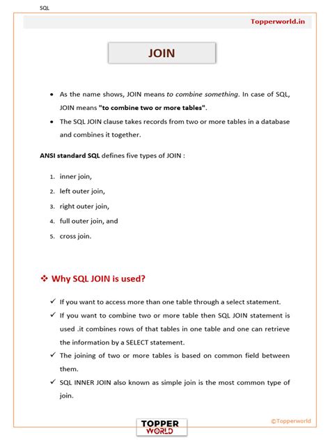Sql Join Pdf Information Retrieval Data Model