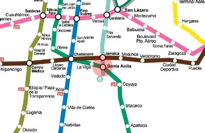 Santa Anita Station Map Mexico City Metro