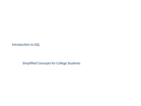 Structured Query Language Basics And Introduction Ppt