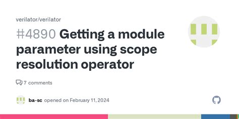 Getting A Module Parameter Using Scope Resolution Operator · Issue