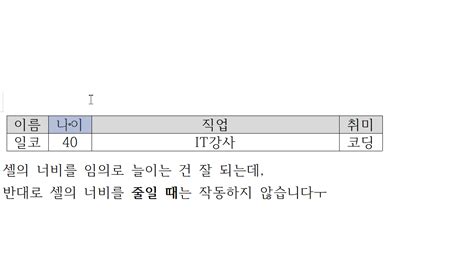 버그 셀 크기 적용으로 셀의 너비가 줄어들지 않네요 한글 오토메이션 한컴디벨로퍼 포럼 버그 셀 크기 적용으로 셀의 너비가 줄어들지 않네요 한글 오토메이션 한컴디벨로퍼 포럼