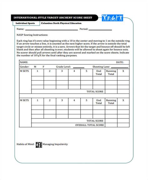 14 Score Sheet Templates Free Samples Examples Format Download