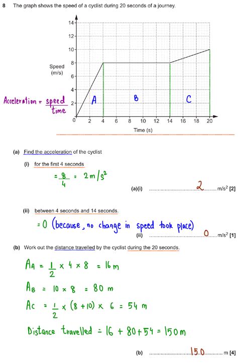 GCSE Velocity Time Graphs Questions And Answers