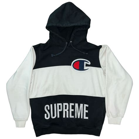 Supreme X Champion Color Block Hoodie Ebay