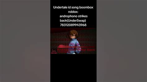 Undertale Id Song Boombox Roblox роблокс Undertale Boombox Sans