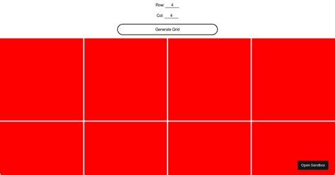 Generate Grid Codesandbox