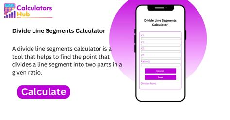 divide line segments calculator online