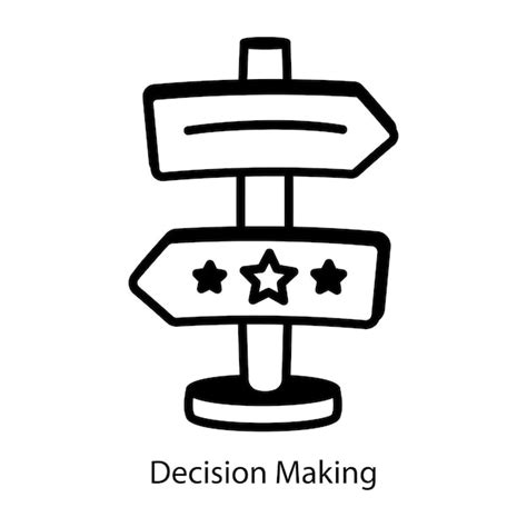 Premium Vector A Hand Drawn Icon Of Decision Making Board