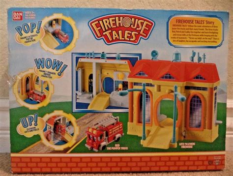 Firehouse Tales Lifts N Levels Firehouse Deluxe Playset W Vehicle Red
