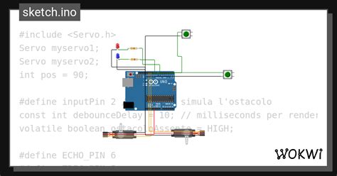 Cancello Interrupt Debounce Ino Wokwi ESP STM Arduino Simulator