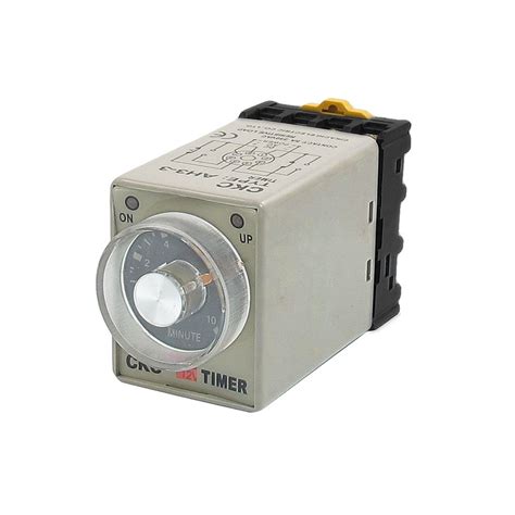 Generic DC V Minutes Min Delay Timer Time Relay W Pin DIN Rail Base Amazon In