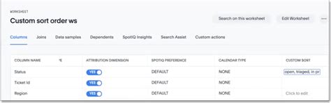 Define A Custom Sort Order For A Worksheet Thoughtspot Cloud