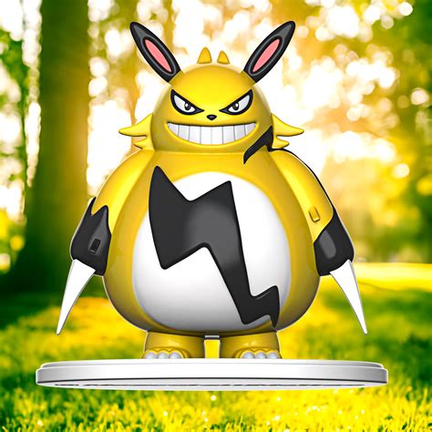 Stl File Totoro Electabuzz Grizzbolt Palworld Fusion Mashup