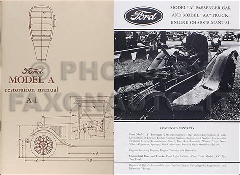 1928 1931 Ford Model A And Aa Chassis And Body Restoration Set Reprint