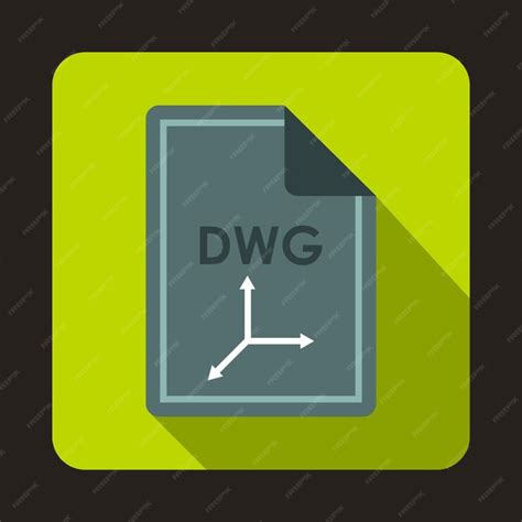 Premium Vector File Dwg Icon In Flat Style With Long Shadow Document Type Symbol