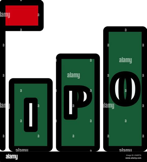 Ipo Icon Editable Bold Outline With Color Fill Design Vector