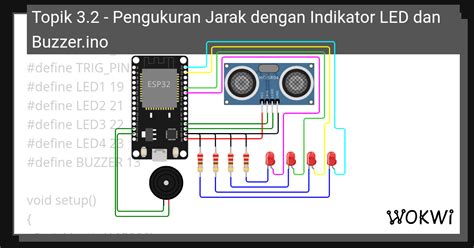 topik 3 2 pengukuran jarak dengan indikator led dan o copy wokwi esp32 stm32