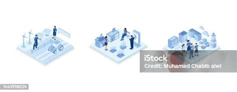 나무 헛간 풍력 터빈 태양광 태양 전지판 드론이 있는 디지털 장치의 다채로운 스마트 농장 재생 에너지가 있는 녹색 산업 공장 풍력 발전기 및 태양 전지판 에코 발전소 에코