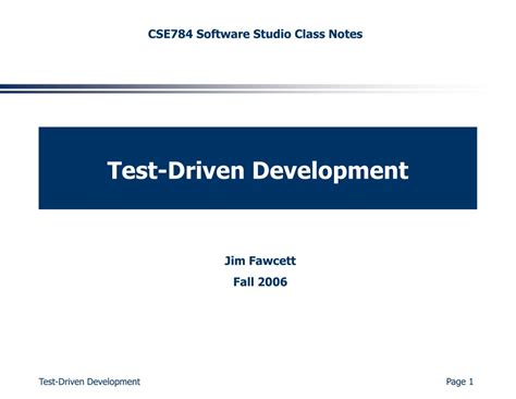 ppt test driven development powerpoint presentation free download