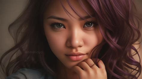 Beautiful Face Close Up Of An Asian Girl By Miximaya On Deviantart