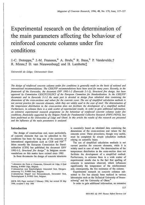Pdf Experimental Research On The Determination Of The Main Parameters