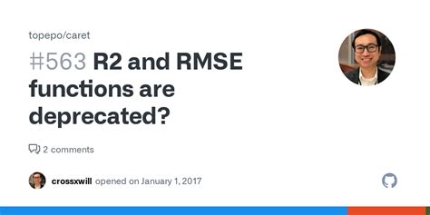 r2 and rmse functions are deprecated · issue 563 · topepo caret · github
