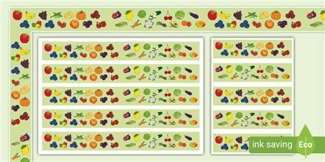Fruit And Vegetables Display Border