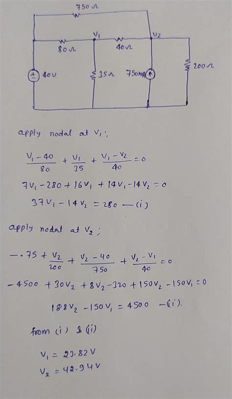 [solved] please show how to solve q2 use node voltage method solve