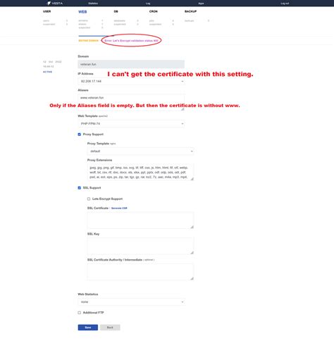 Error Lets Encrypt Validation Status 400 Help Lets Encrypt