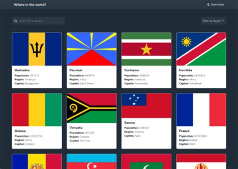 Frontend Mentor Responsive Api Countries Web App Using Angular Html