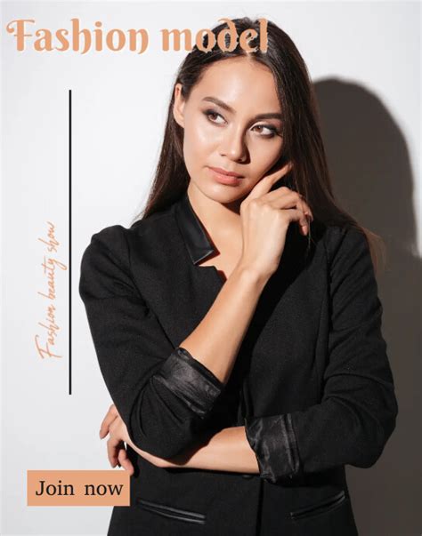 Modern And Minimal Model Posters Model Flyers Template Postermywall