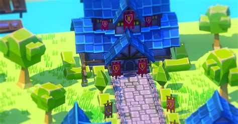 low poly hack and slash village 3d 环境 unity asset store