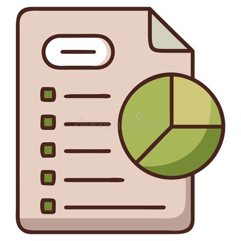 Simple Icon Of A Document With A Pie Chart Representing Data Analysis