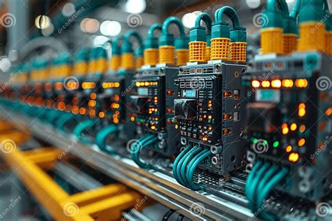 Fragment Of Industrial Controller With Multiple Connections In