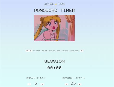 Github Moogiecodessailormoonpomodorotimer Sailor Moon Themed Pomodoro Timer
