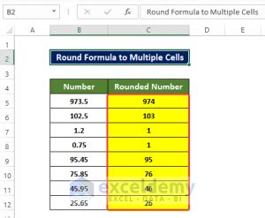 How to Add ROUND Formula to Multiple Cells in Excel (2 Easy Ways)