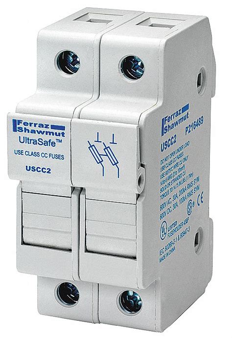 MERSEN 2 Poles 0 To 30 A Finger Safe Fuse Block 4ZCP9 USCC2 Grainger