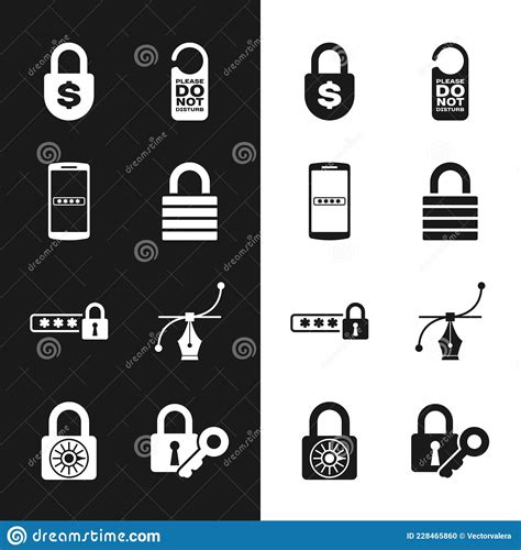 Set Lock Mobile And Password Money Lock Please Do Not Disturb Password Protection And Bezier