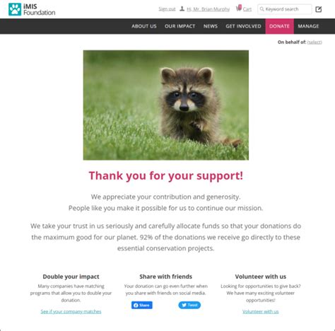 Confirmation Display