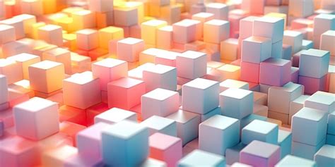 Premium Ai Image Abstract 3d Background Colorful Cubes Pattern Texture Generative Ai