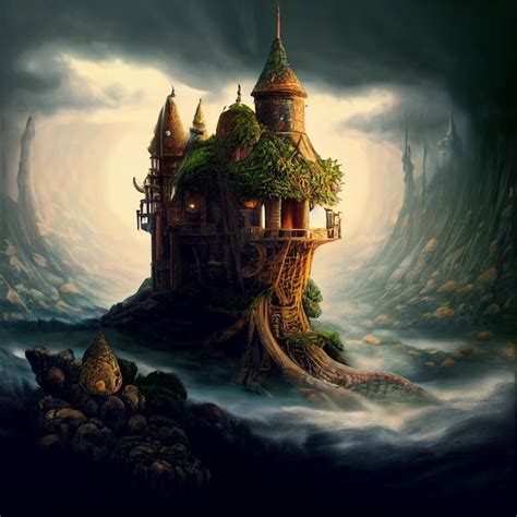 Premium Photo Fantasy Forest Generative Ai