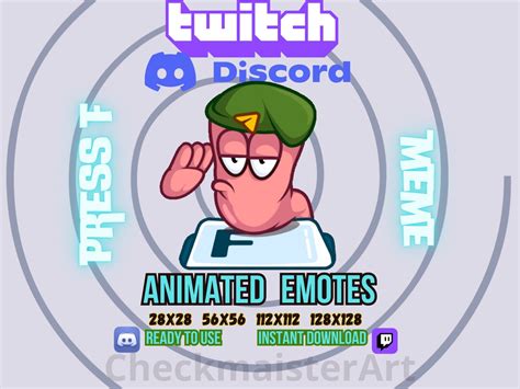 Animated F Button Emote Twitch Emotes Discord Emotes Streamers And Gamers Emotes Press F