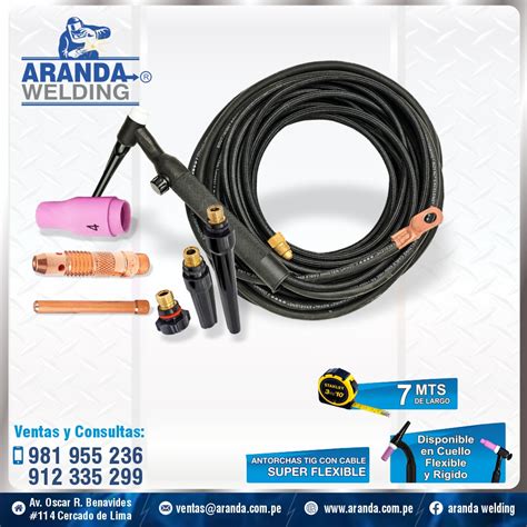Antorcha Tig Attc 26 Fv Aranda Welding Premium Welding Products