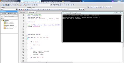 Fibonacci Whats Wrong With My Solution To Project Eulers 2 In C