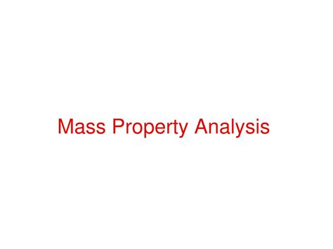 Ppt Solid Modeling For Mass Property Analysis In Design Engineering