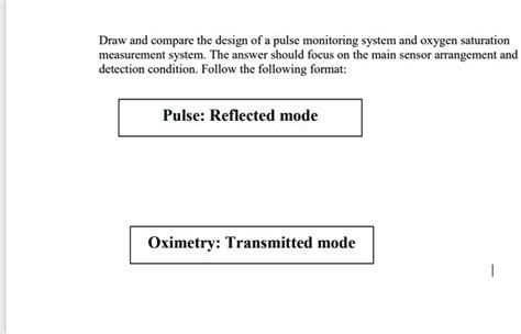 Get Answer Medical Instrumention Draw And Compare The Design Of A Pulse Monitoring System And