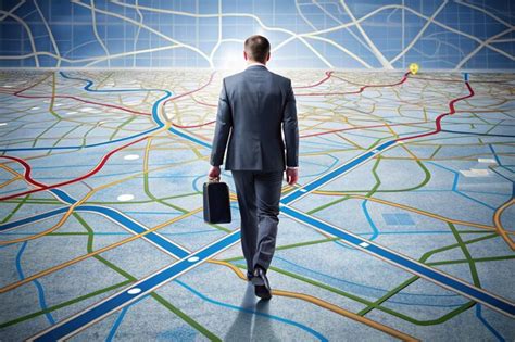 premium photo navigating complexity businessmans path to innovative