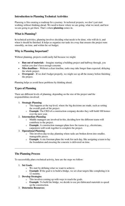 Chapter 3 Planning Technical Activities Introduction To Planning Technical Activities Planning