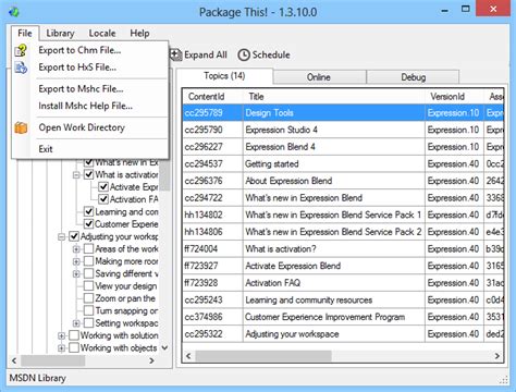 package this download and package msdn and technet content visual